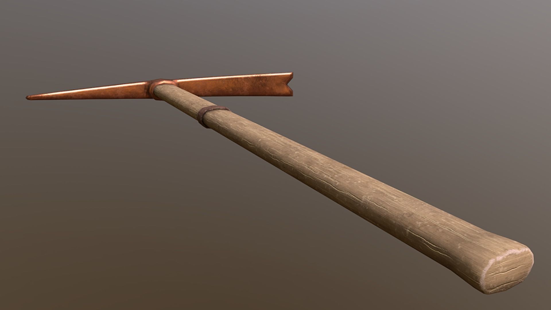 3D model Pickaxe - Copper VR / AR / low-poly | CGTrader