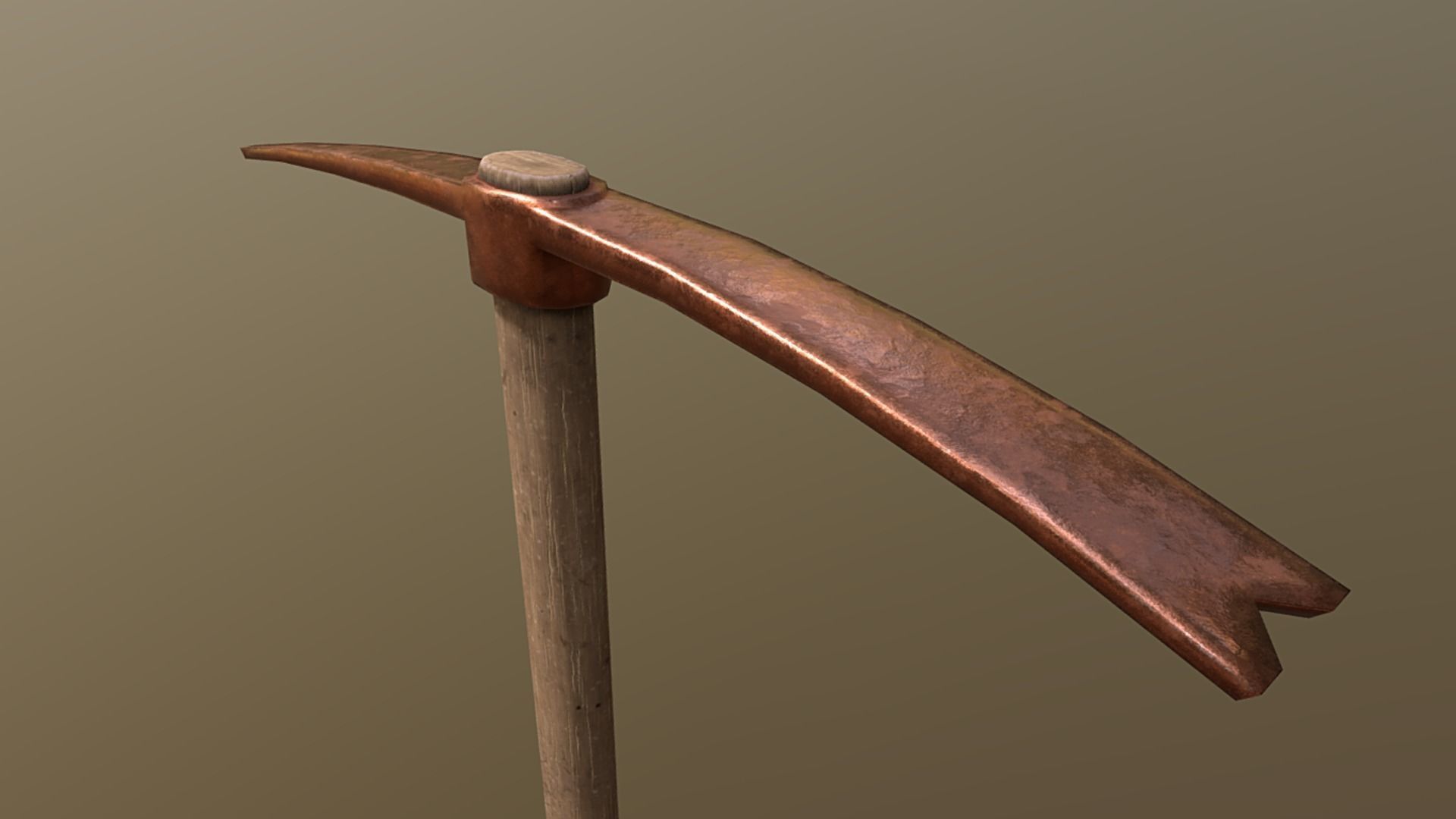 3D model Pickaxe - Copper VR / AR / low-poly | CGTrader