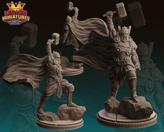 MARVEL CRISIS PROTOCOL KING THOR PRESUPPORTED INCLUDED 3D print 3D ...