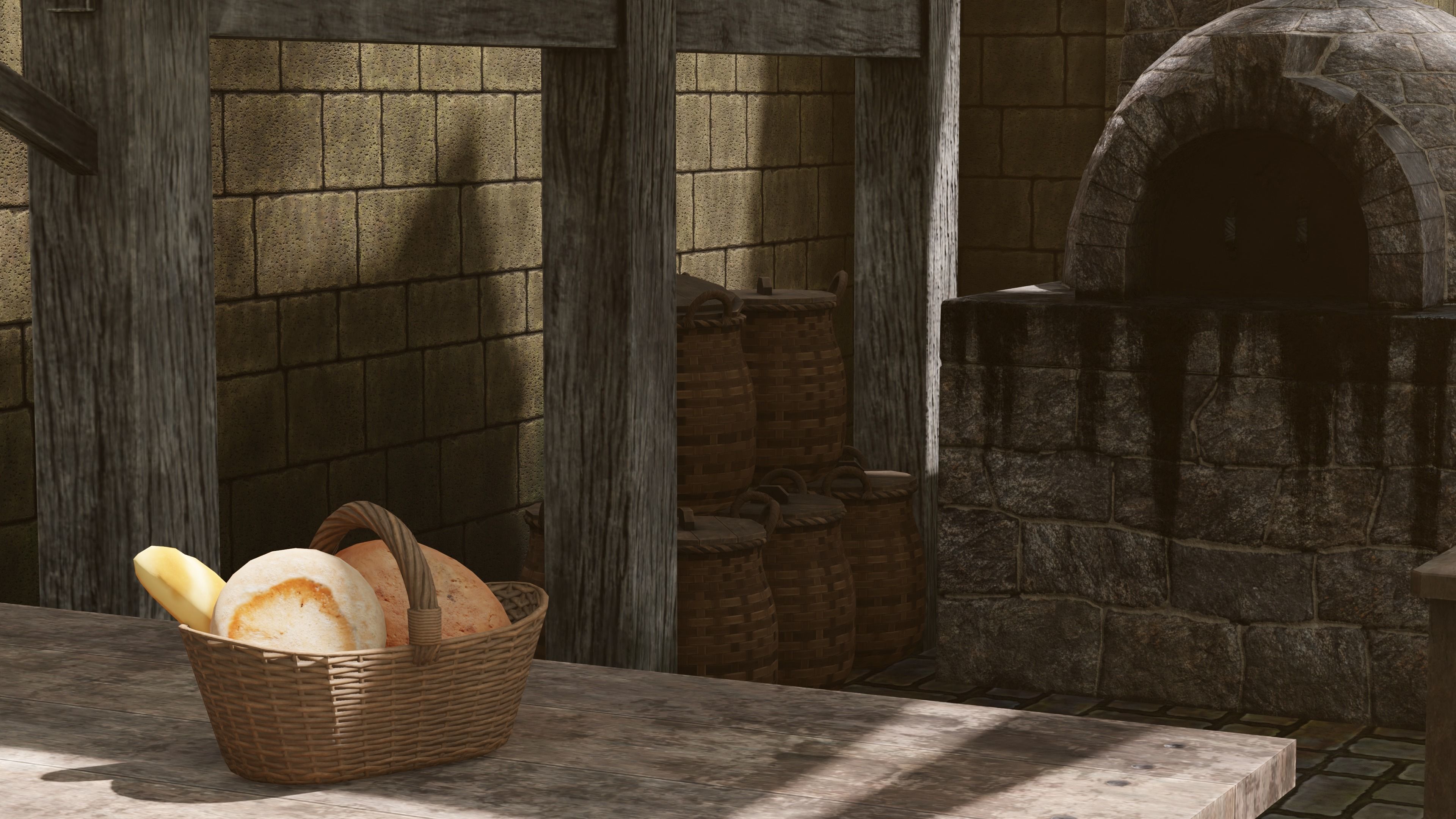 3D model Medieval Bakery Shop VR / AR / low-poly | CGTrader