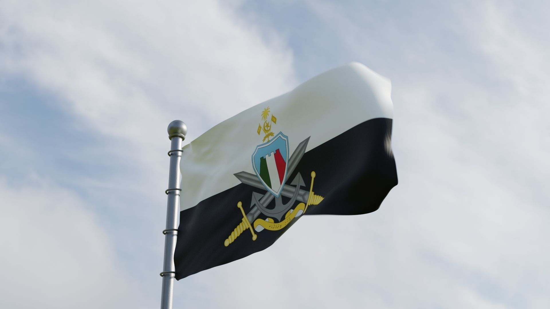 Animated Maldives Flags 3D model animated | CGTrader