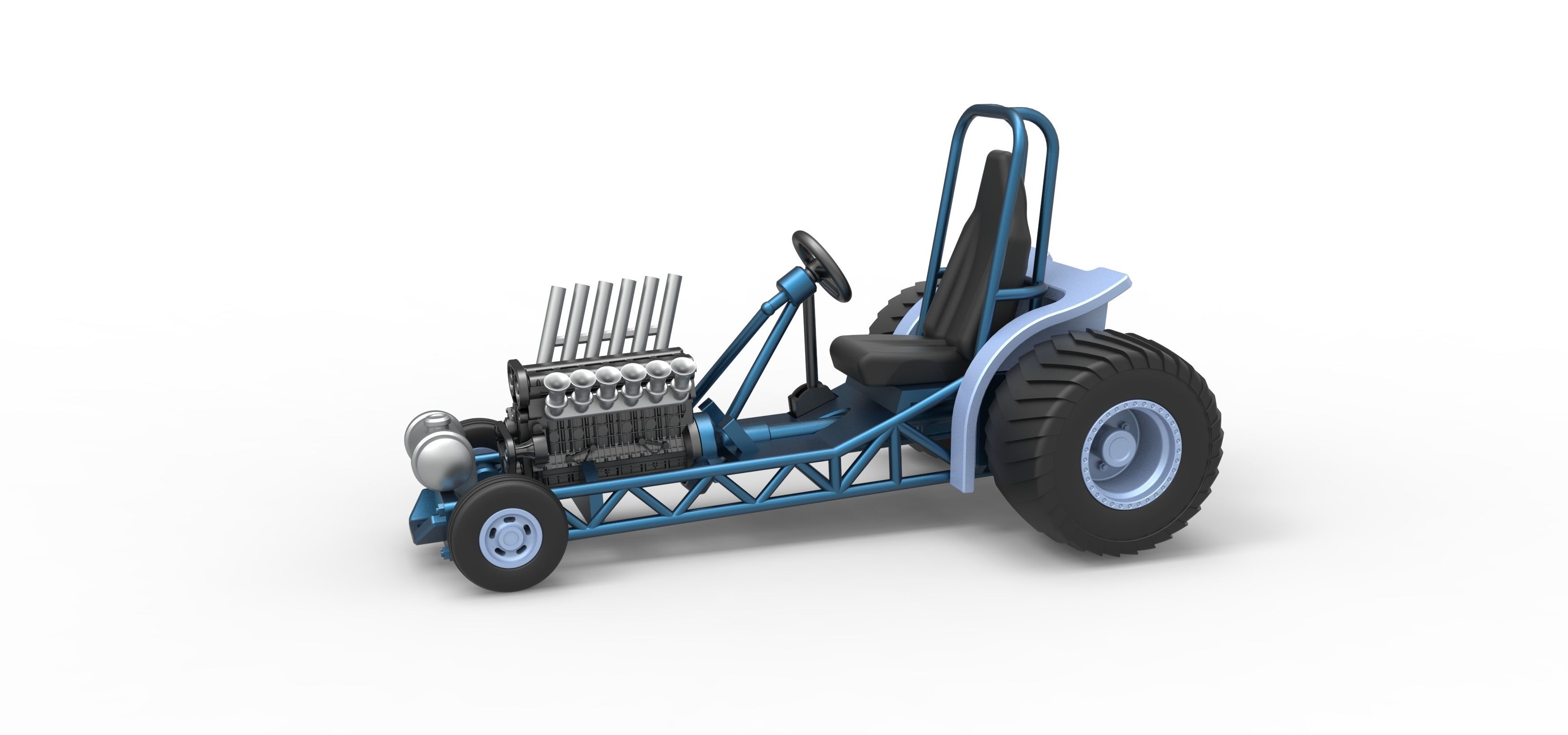 Mini Rod pulling tractor 9 Scale 1 to 25 3D model 3D printable | CGTrader