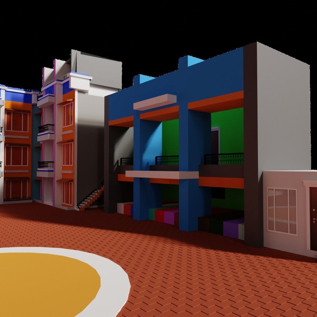 Gokuldham Society 3D model | CGTrader