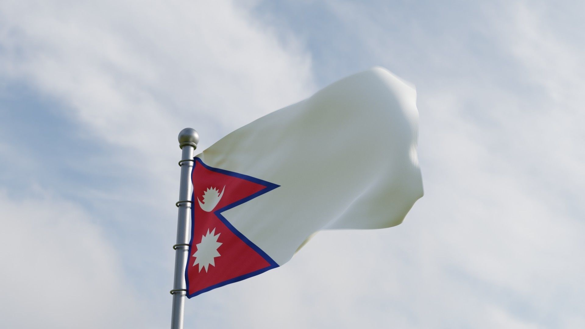 Animated Nepal Flags 3D model animated | CGTrader