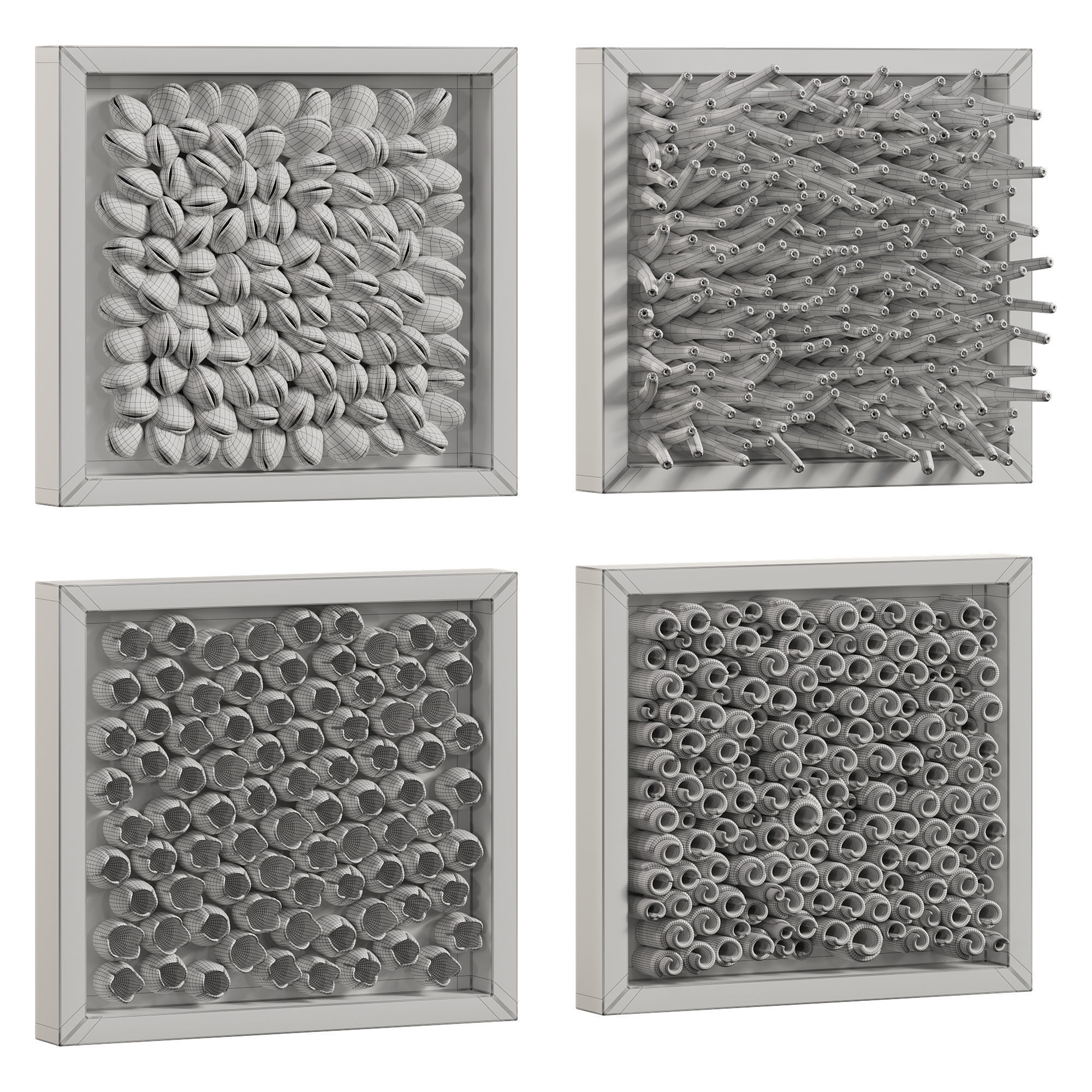 Coral Reef Wall Decoration in frames 2 3D model | CGTrader