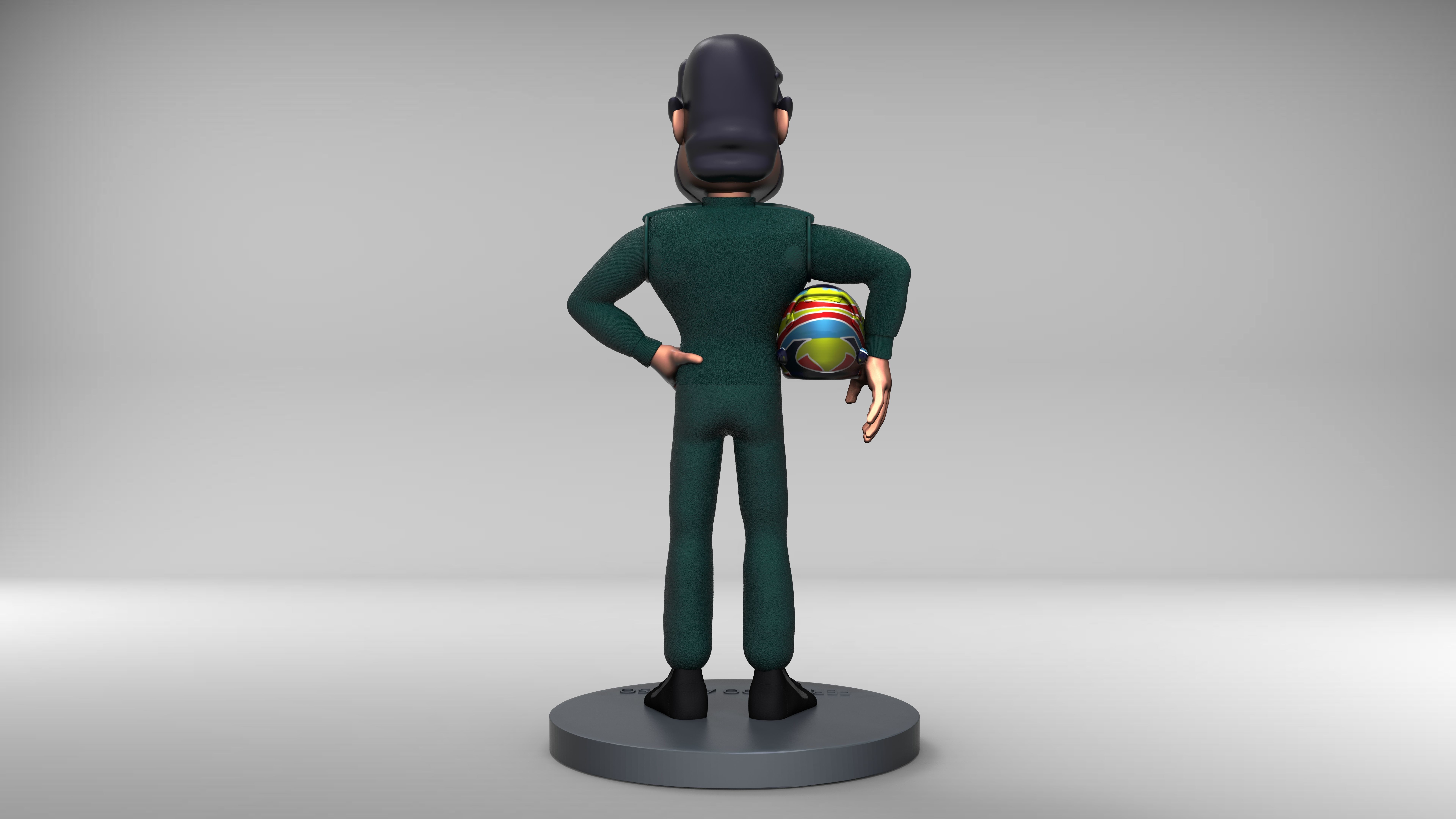 FERNANDO ALONSO F1 3D model 3D printable | CGTrader