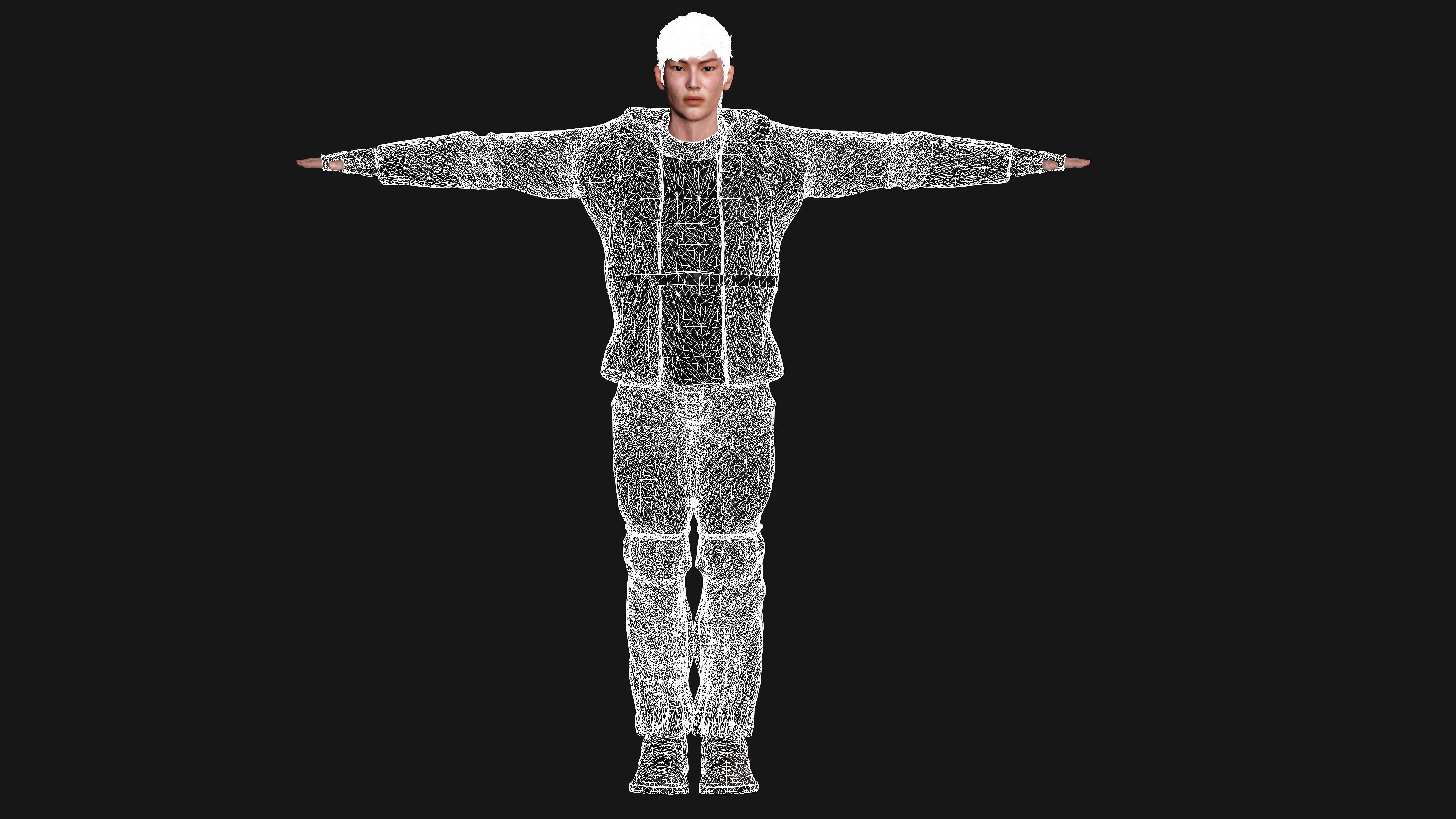 3D model AAA 3D REALISTIC HUMAN CHARACTER - ASIAN KOREAN MAN VR / AR ...