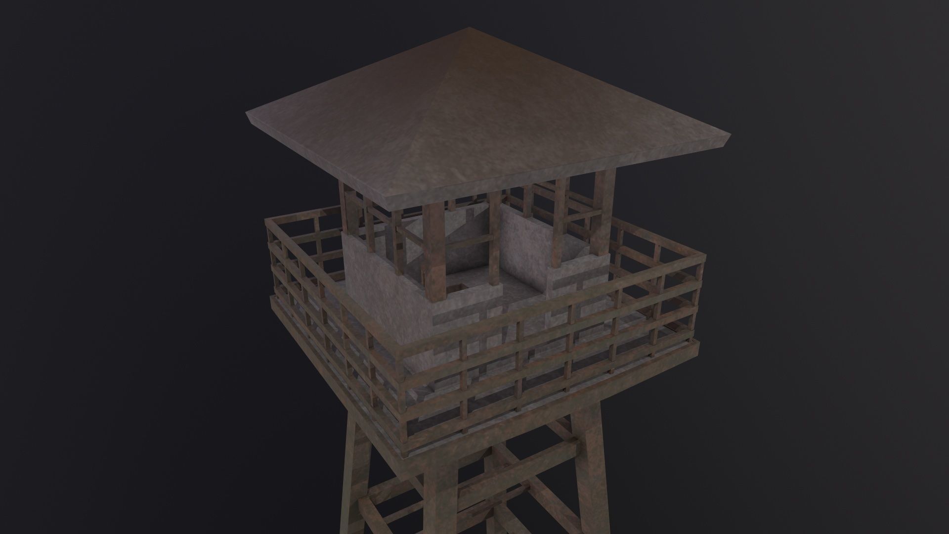 3D model Military Watchtower 3D Model VR / AR / low-poly | CGTrader