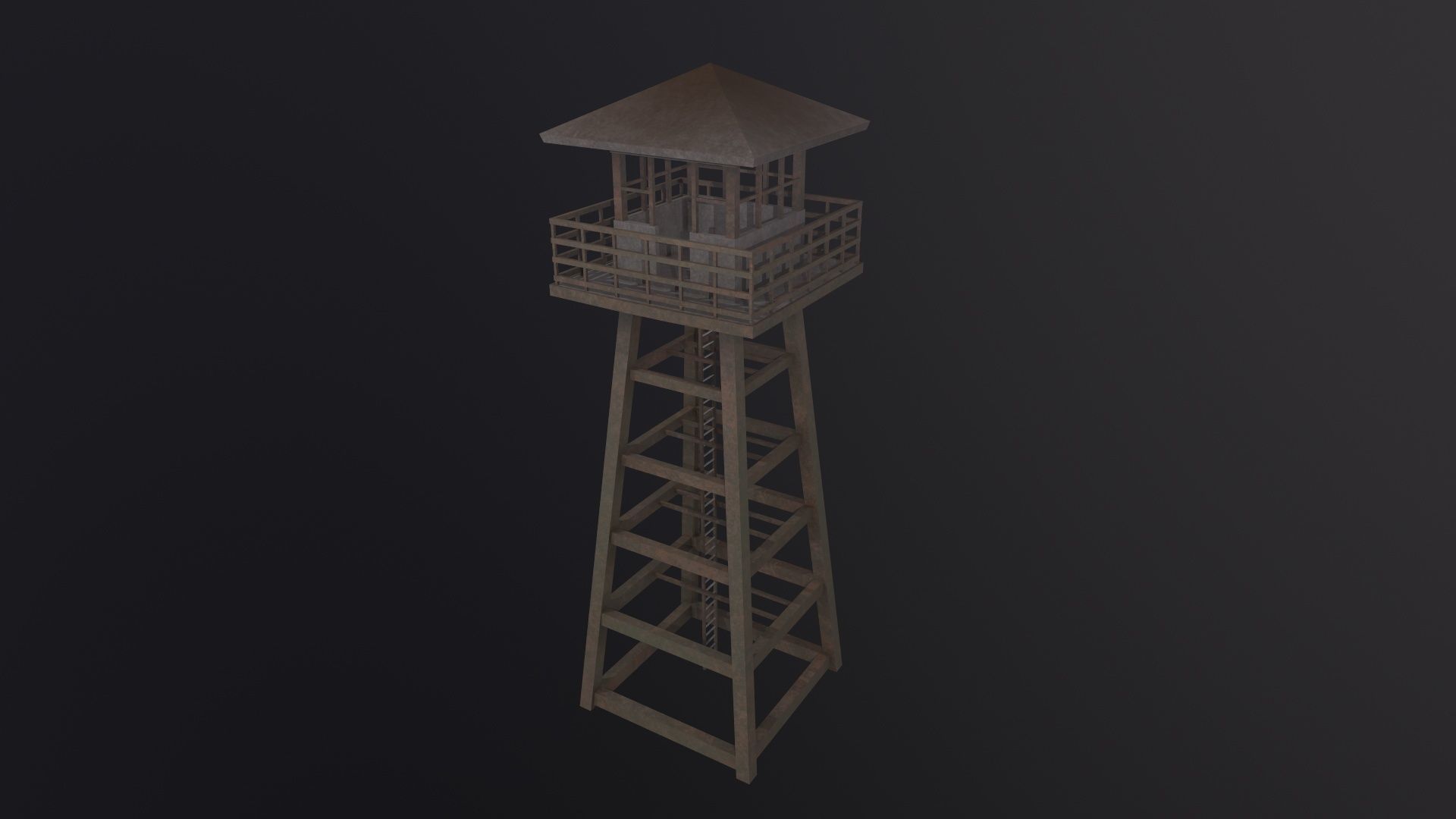 3D model Military Watchtower 3D Model VR / AR / low-poly | CGTrader