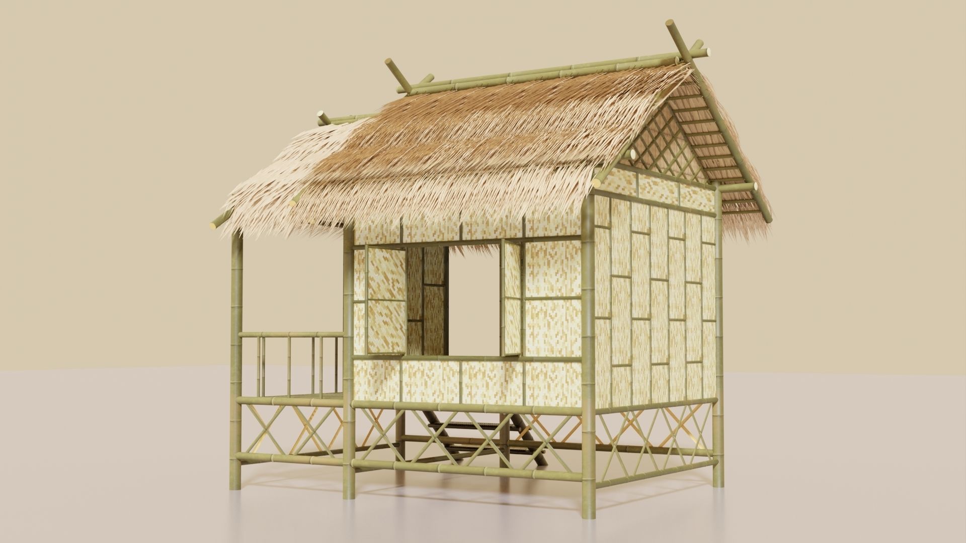 3D thai Bamboo house 3D model | CGTrader