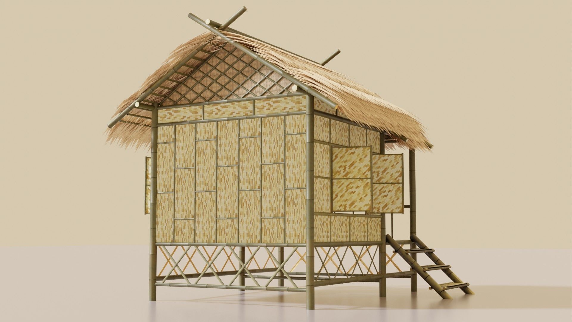 3D thai Bamboo house 3D model | CGTrader
