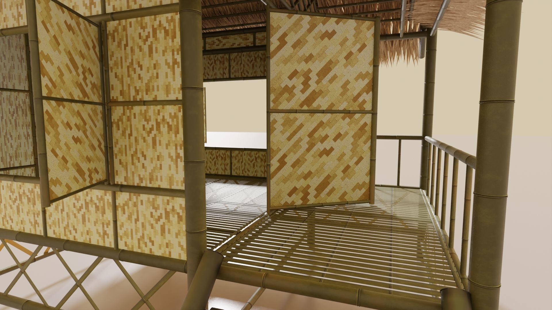 3D thai Bamboo house 3D model | CGTrader
