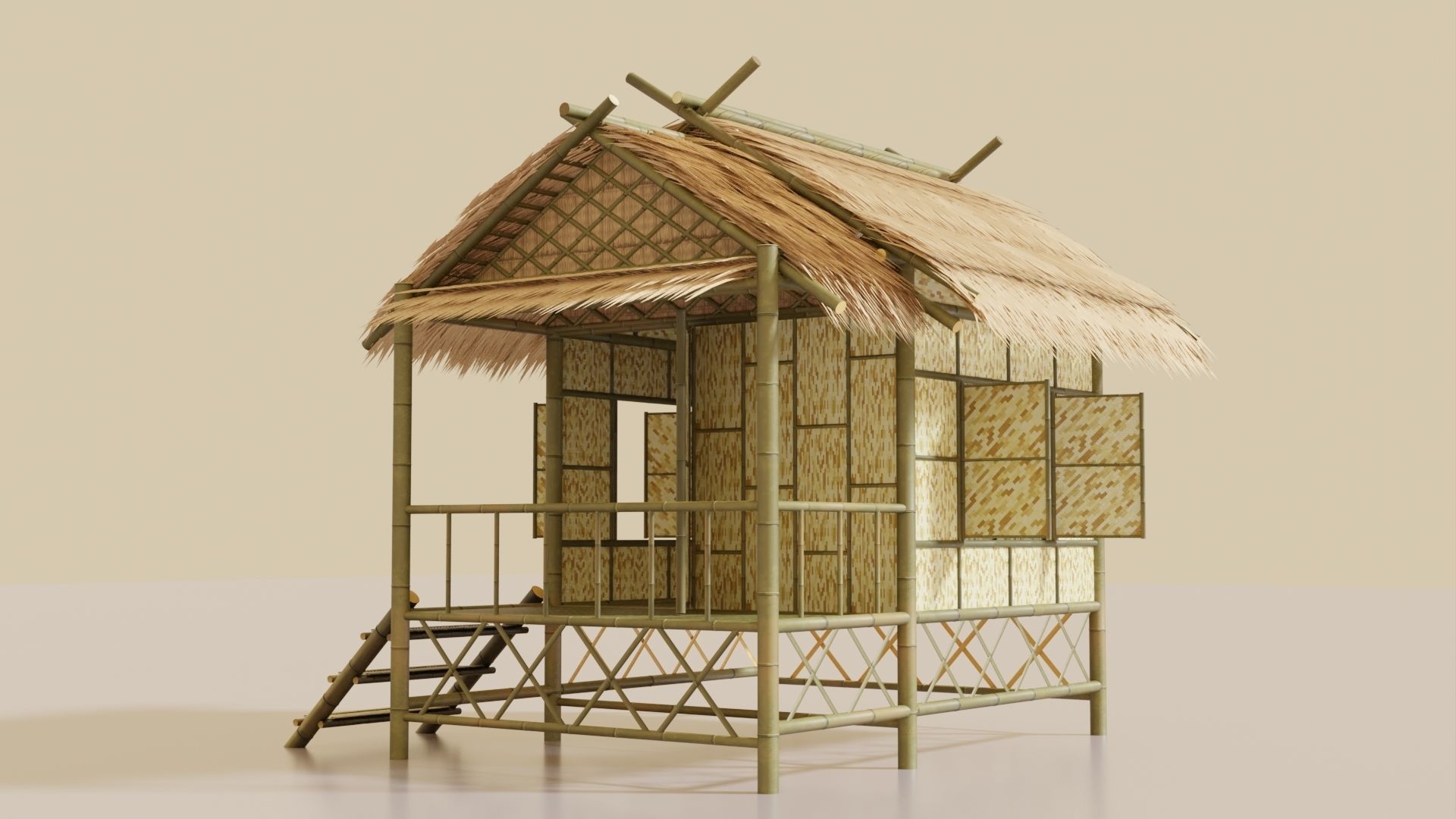 3D thai Bamboo house 3D model | CGTrader