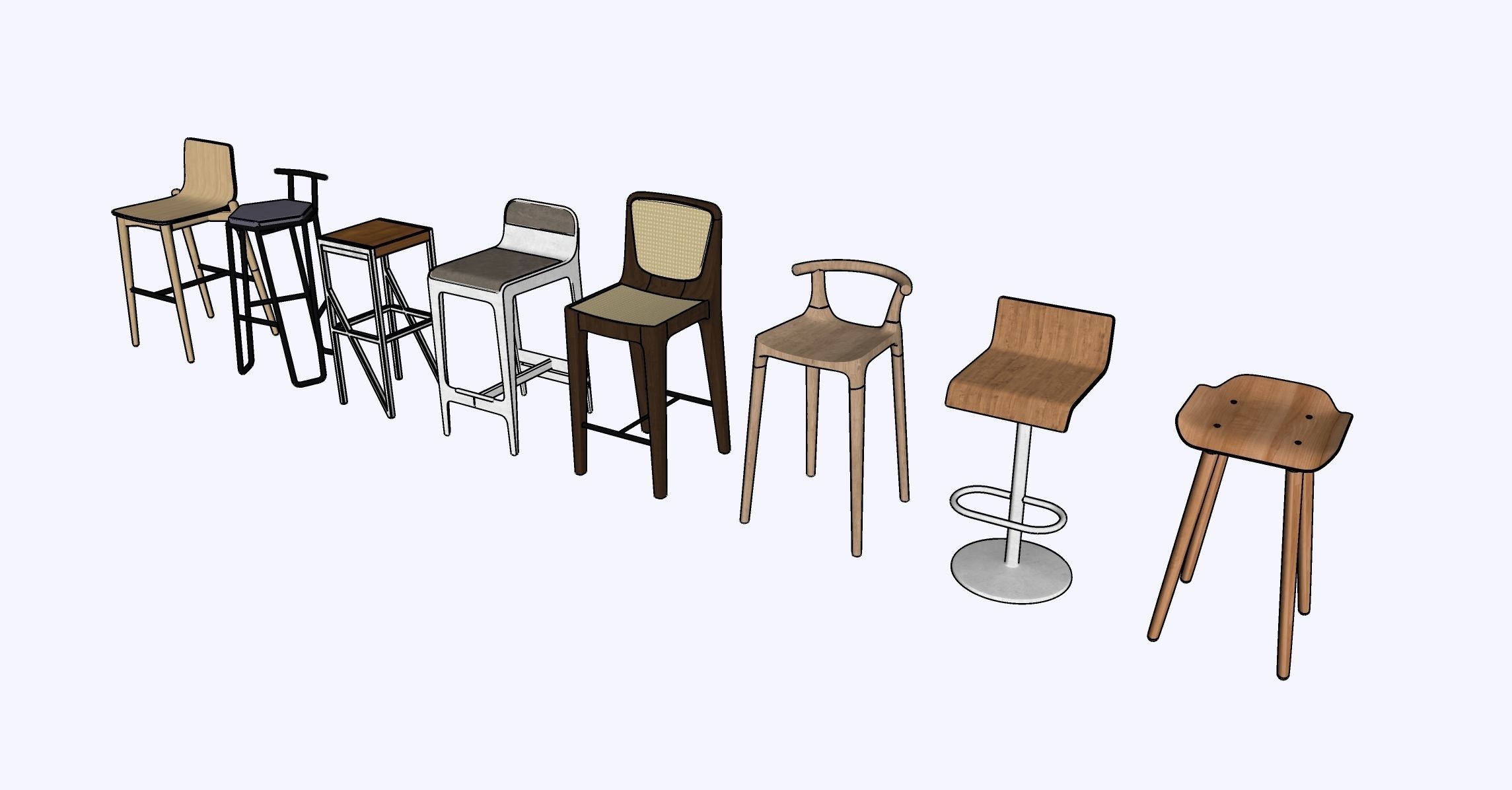 Barstool chair for restaurant cafe 3D model | CGTrader