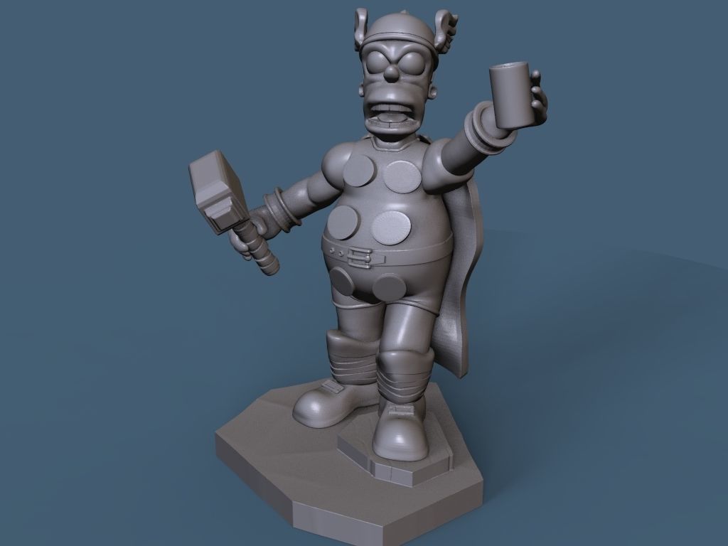 Mighty Homer 3D model 3D printable | CGTrader
