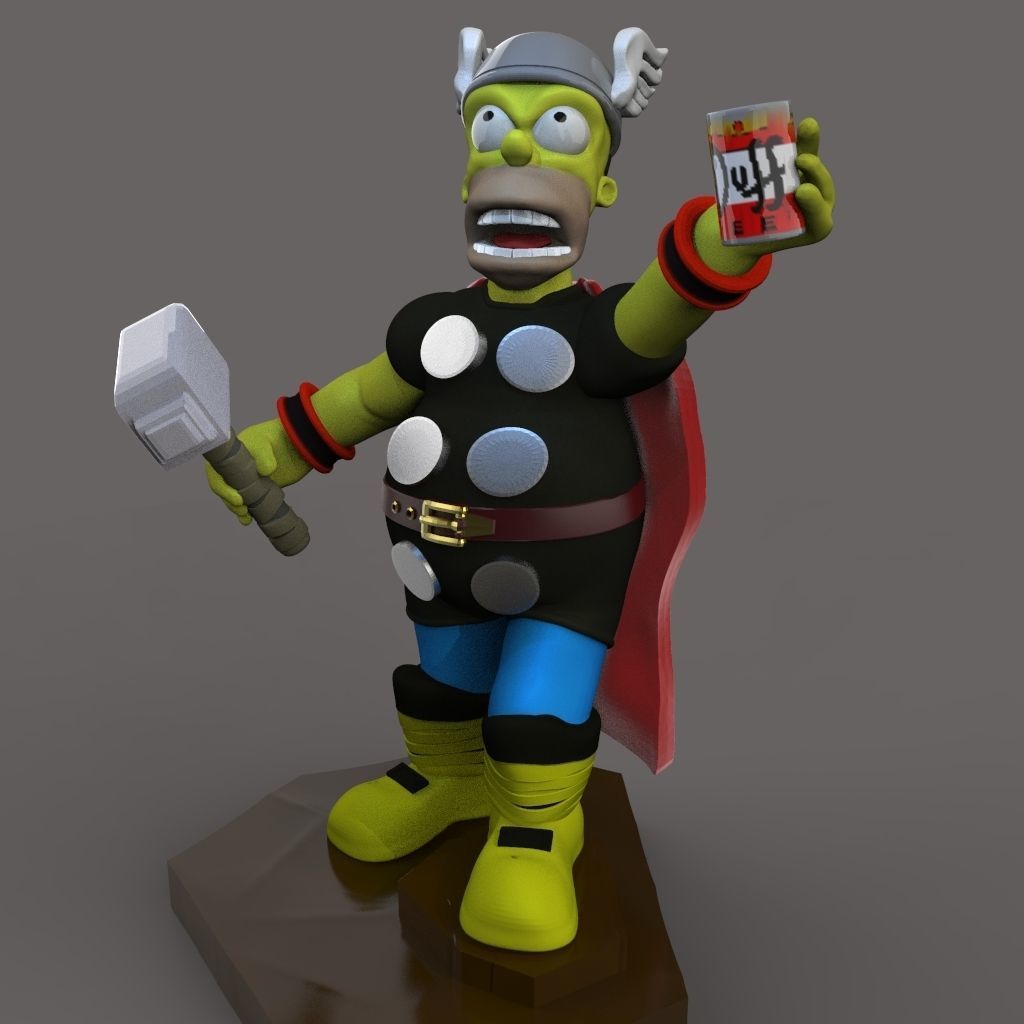 Mighty Homer 3D model 3D printable | CGTrader