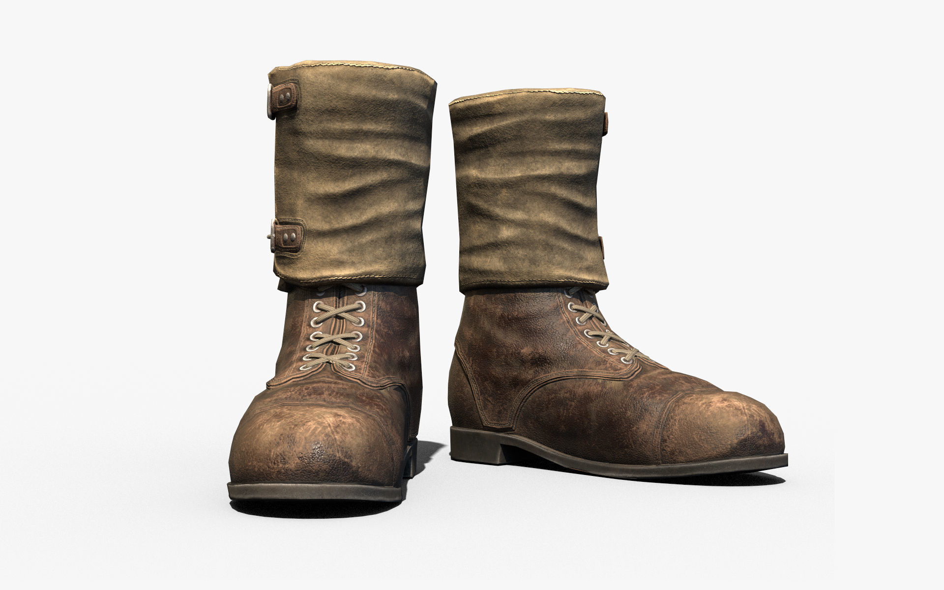 3D model British soldier boots WW2 VR / AR / low-poly | CGTrader
