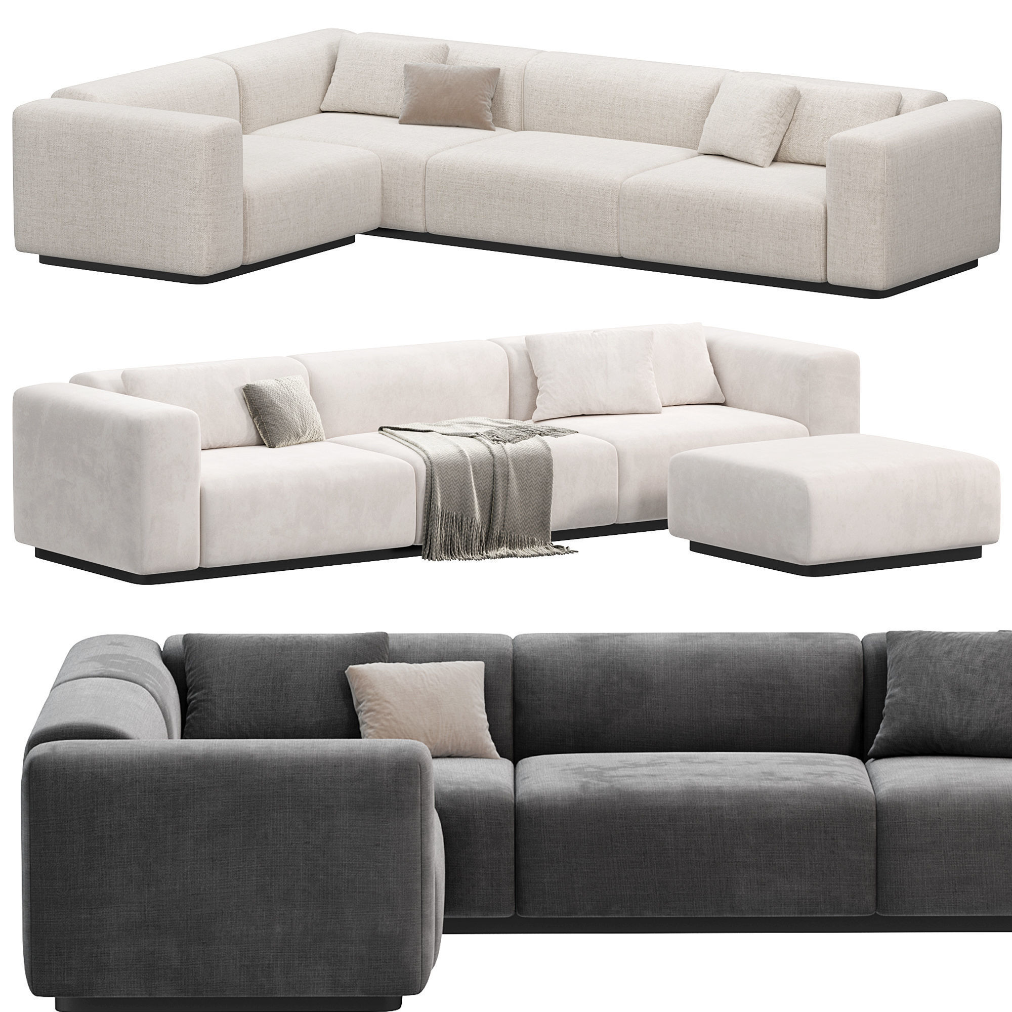 Soft Modular Sofa by Vitra 5 3D model | CGTrader