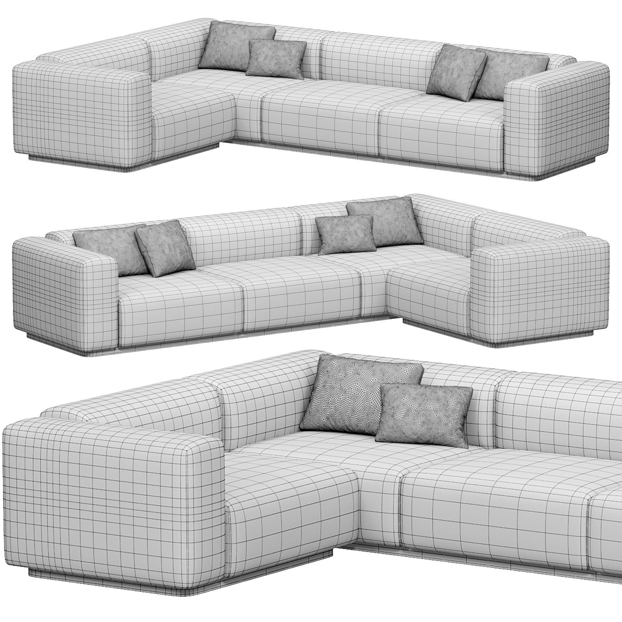 Soft Modular Sofa by Vitra 5 3D model | CGTrader