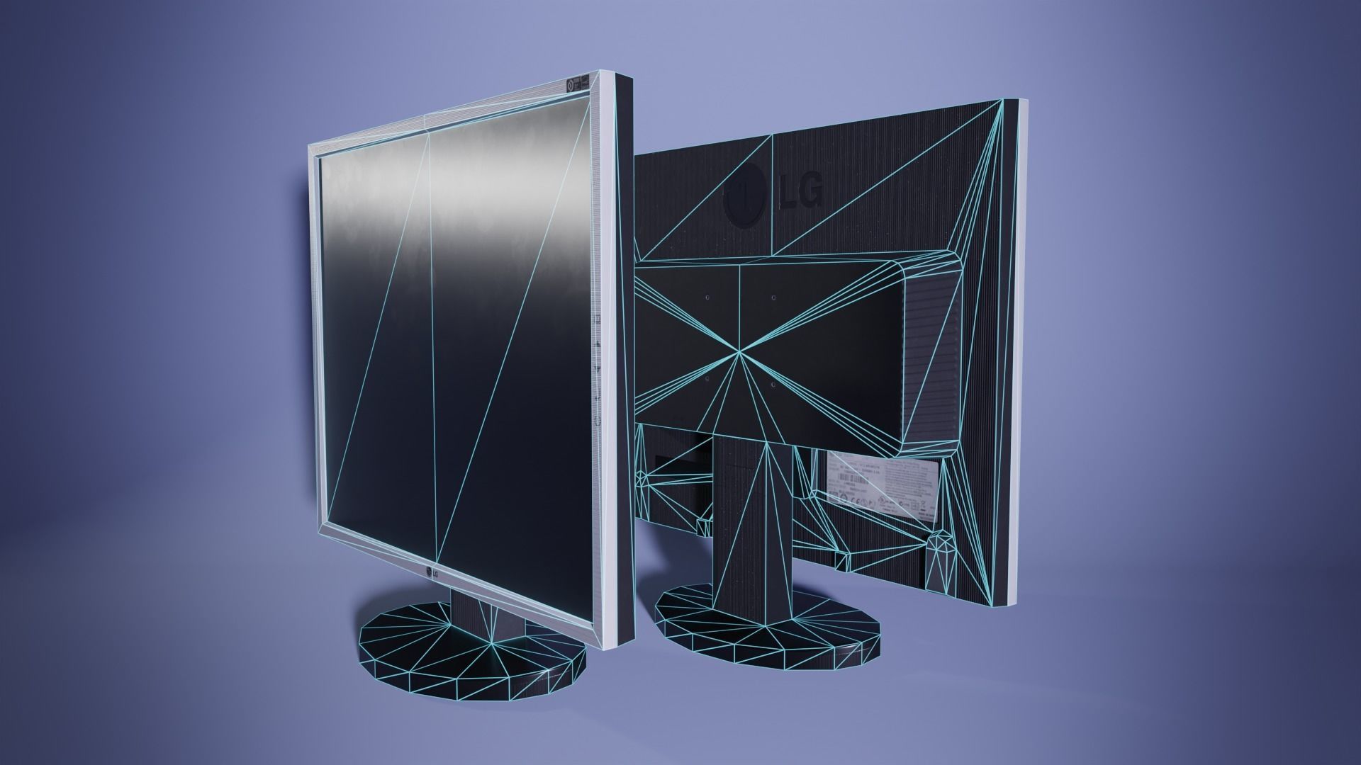 LG monitor low-poly free VR / AR / low-poly 3D model | CGTrader
