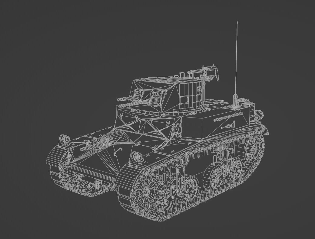 3D model M1 Combat Car Light Tank VR / AR / low-poly | CGTrader