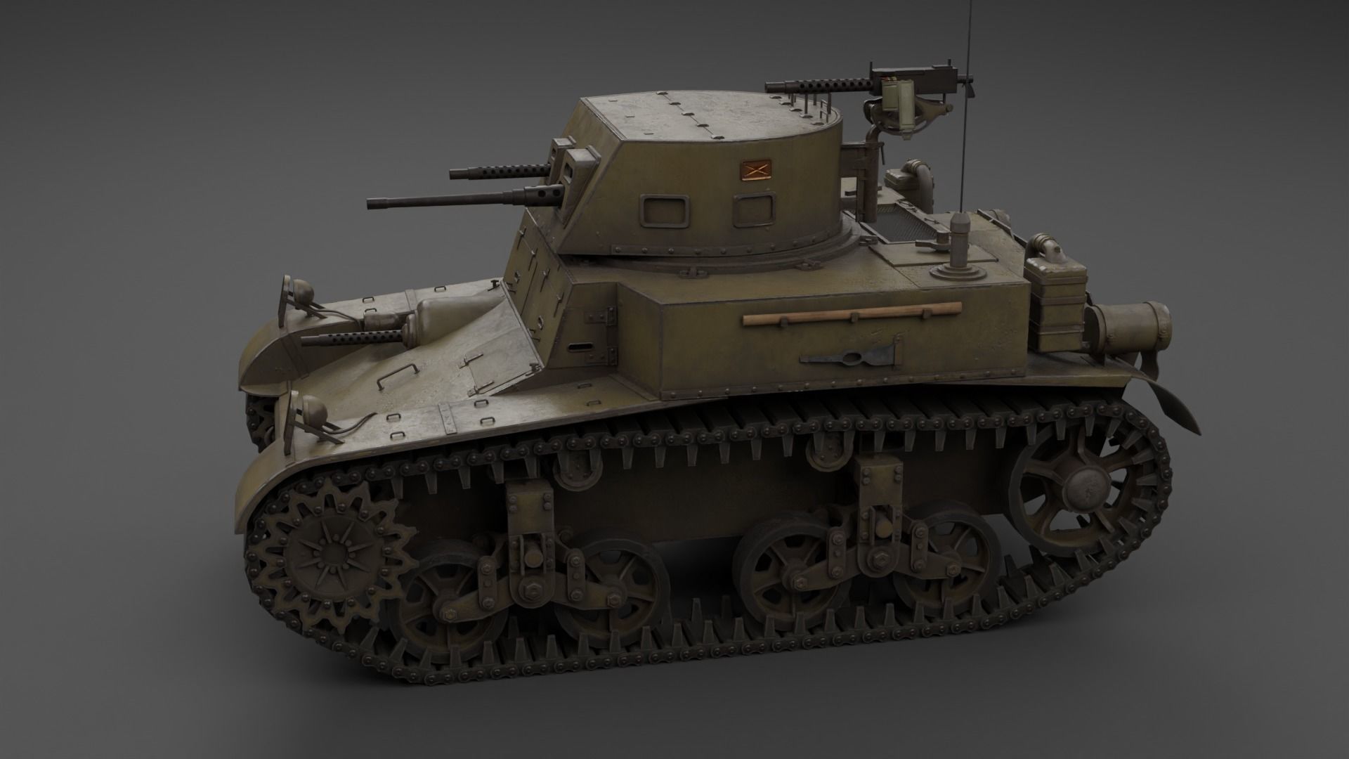 3D model M1 Combat Car Light Tank VR / AR / low-poly | CGTrader