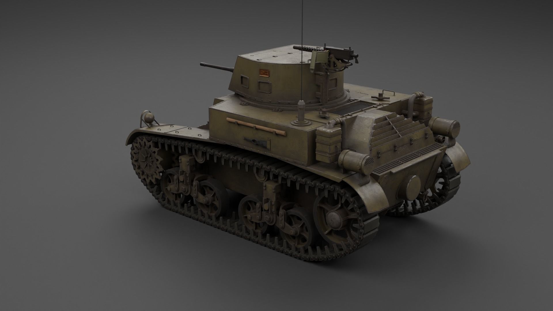 3D model M1 Combat Car Light Tank VR / AR / low-poly | CGTrader