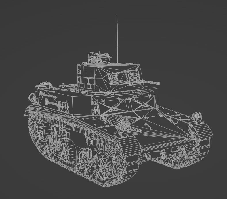 3D model M1 Combat Car Light Tank VR / AR / low-poly | CGTrader