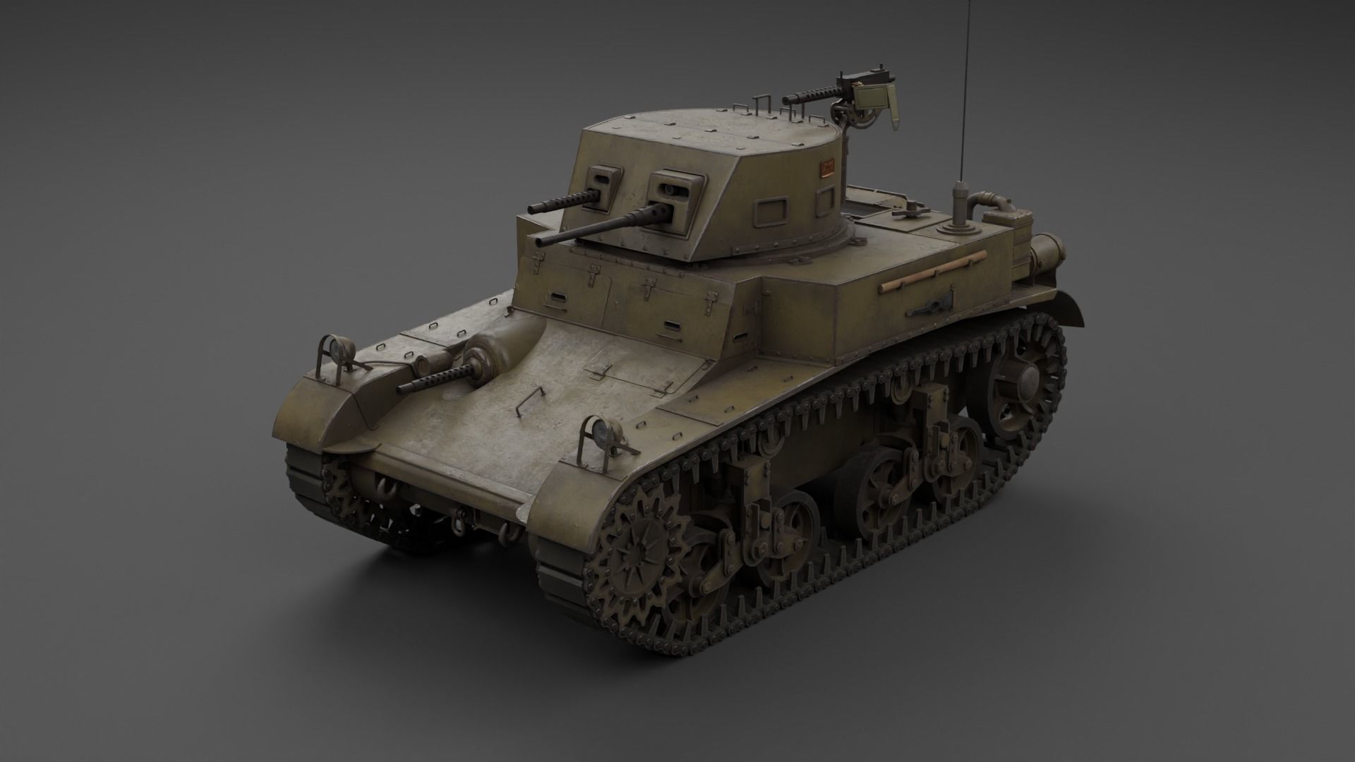 3D model M1 Combat Car Light Tank VR / AR / low-poly | CGTrader