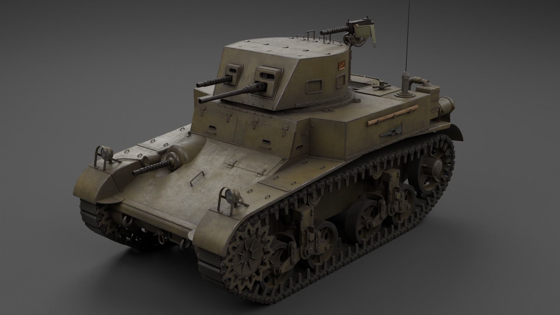 3D model M1 Combat Car Light Tank VR / AR / low-poly | CGTrader