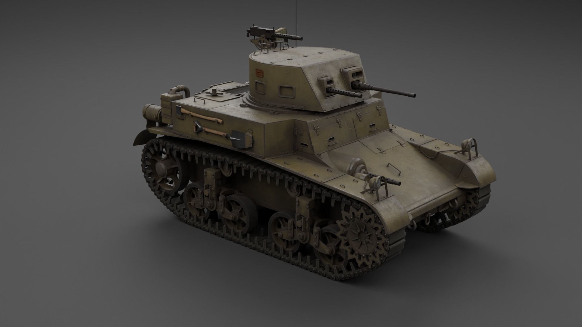3D model M1 Combat Car Light Tank VR / AR / low-poly | CGTrader