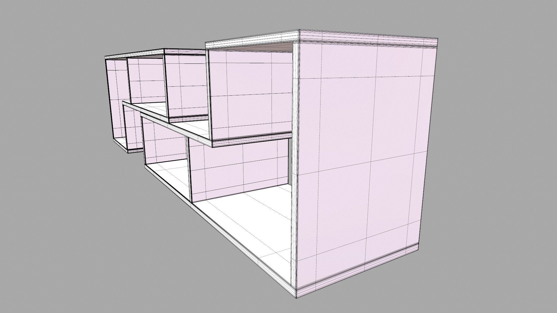 Grey Wooden Rack 3D model | CGTrader