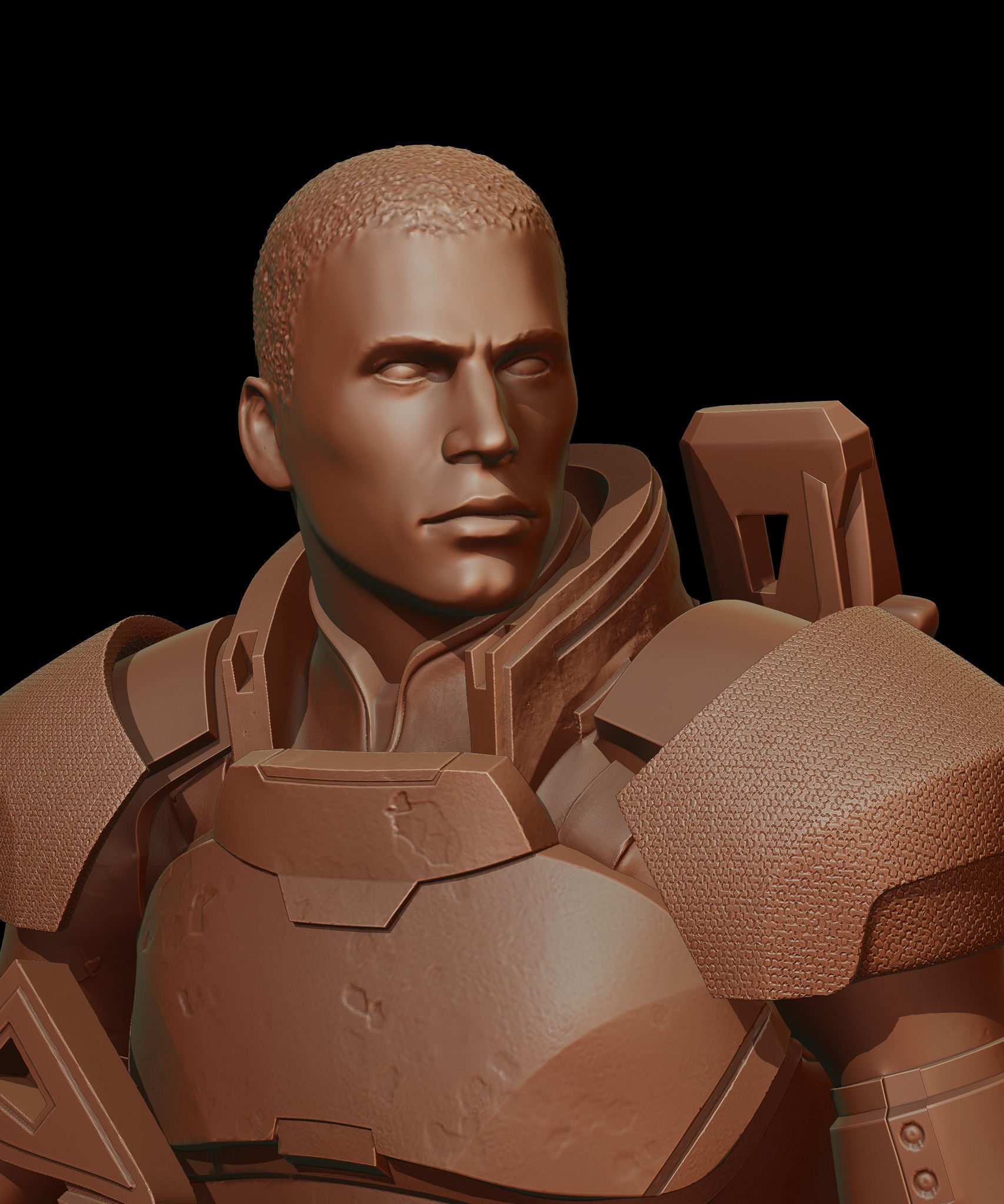 Mass Effect Commander Shepard Miniature Figurine Figure 3D model 3D ...