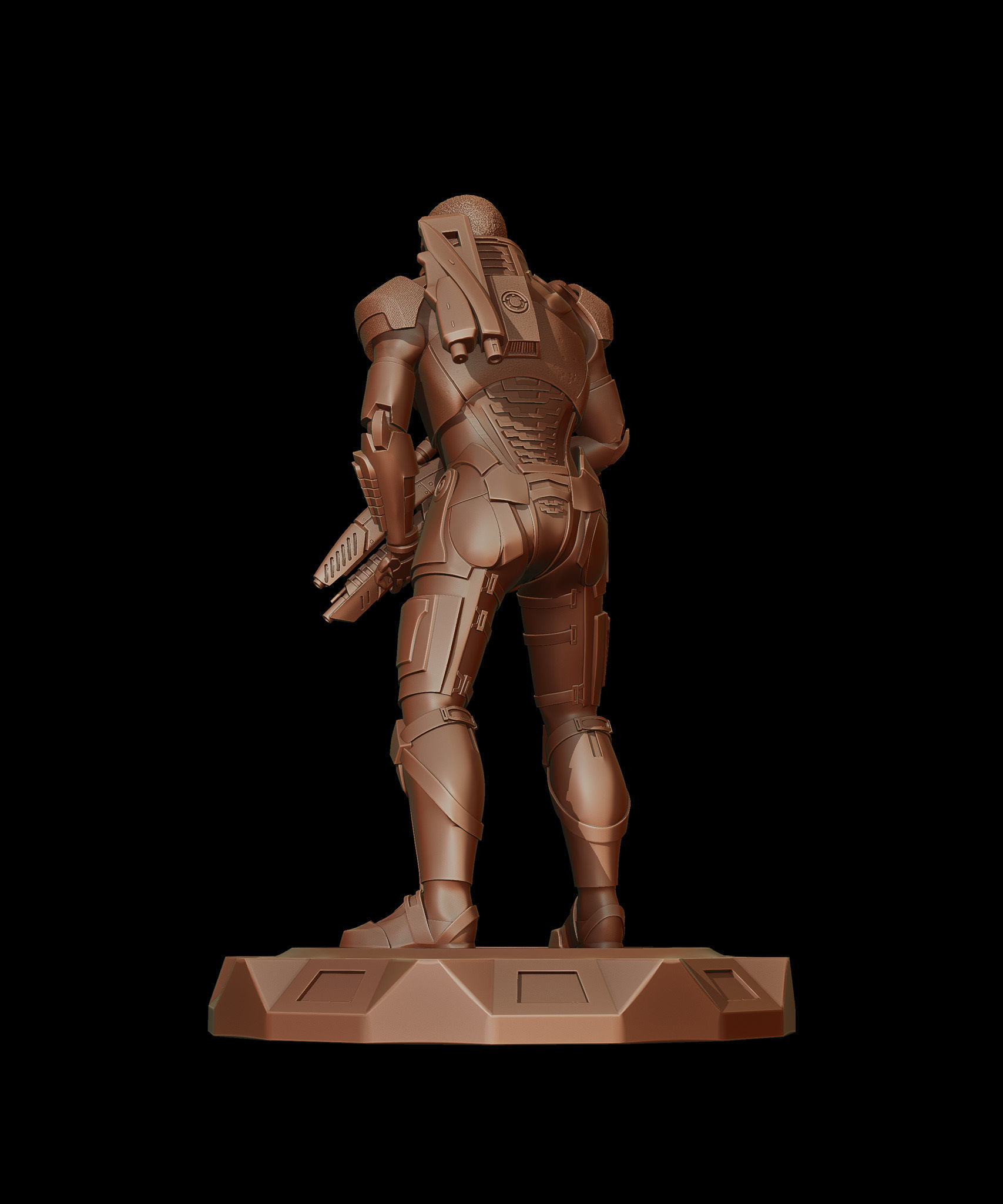 Mass Effect Commander Shepard Miniature Figurine Figure 3D model 3D ...