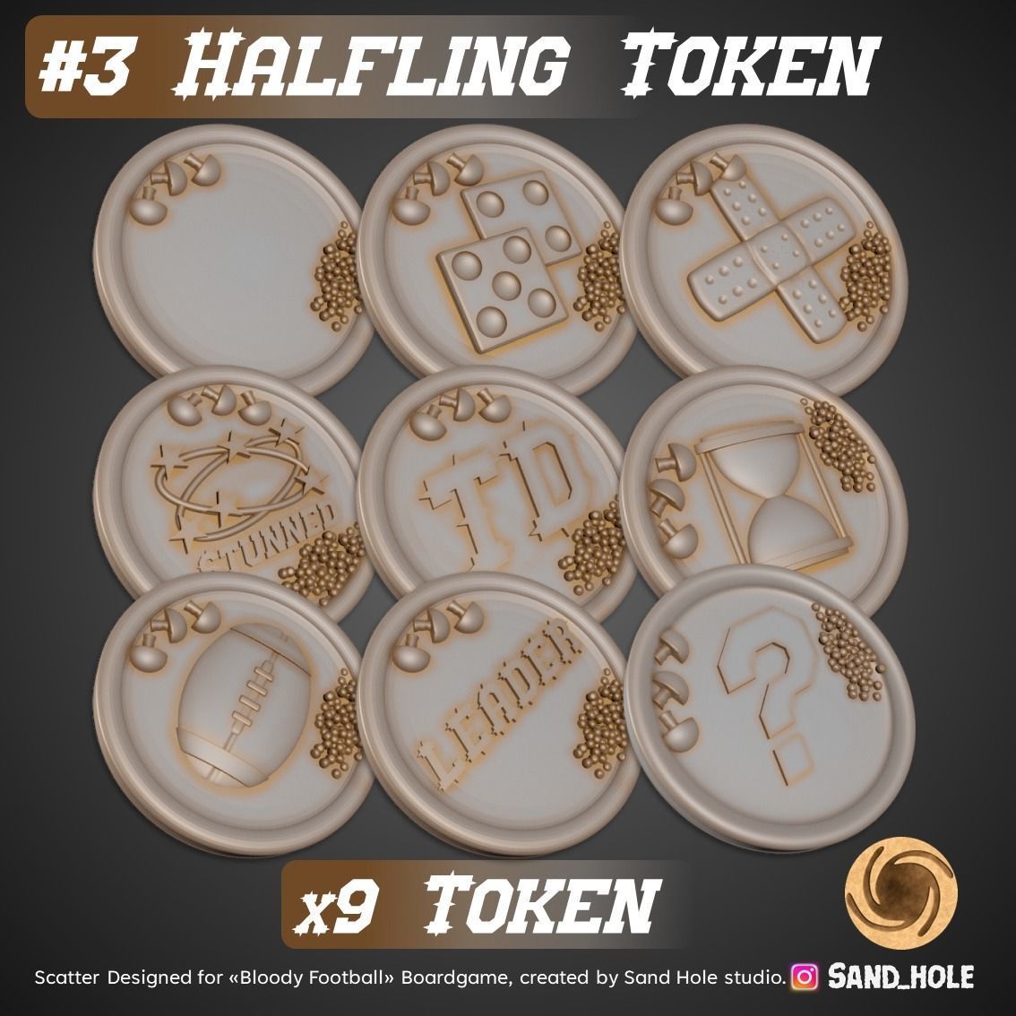HALFLING TOKENS - SH03T 3D model | CGTrader