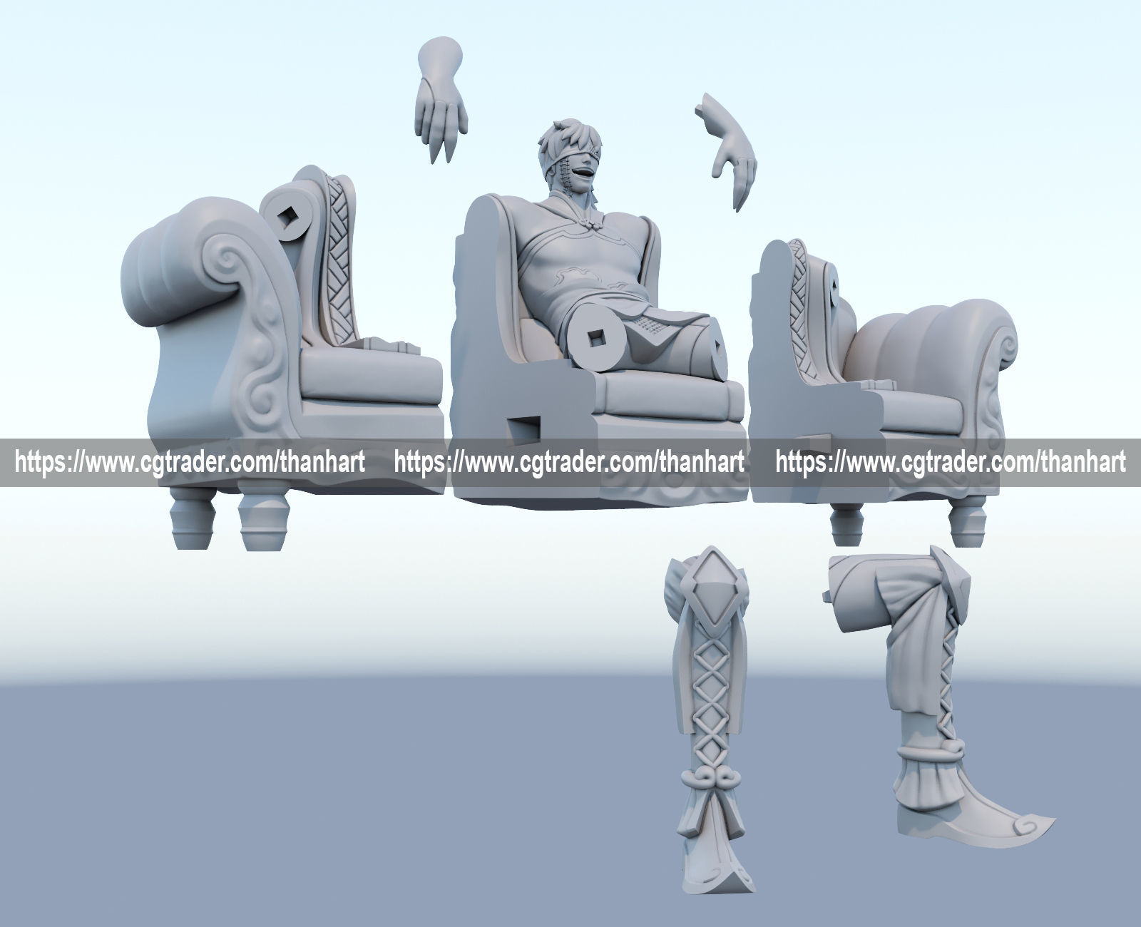 Qin Shi Huang 3d print model from record of ragnarok 3D model 3D ...