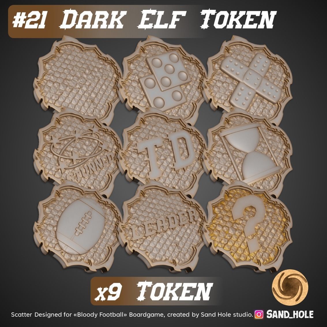 DARK ELF TOKENS - SH21T 3D model | CGTrader
