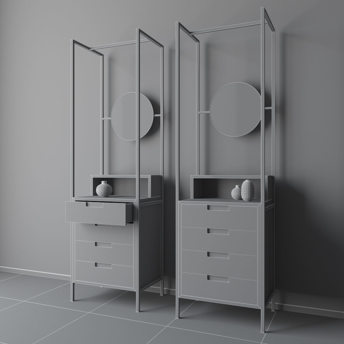 Alexandra Mirror Drawers 3D model | CGTrader