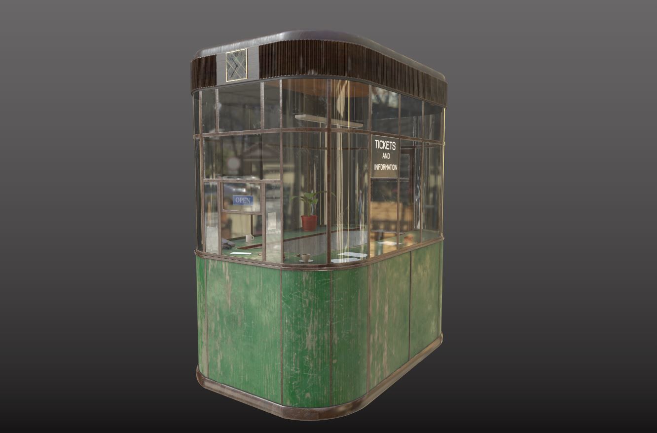 Ticket - Information Booth 3D model | CGTrader