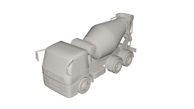 Concrete mixer 3D model | CGTrader
