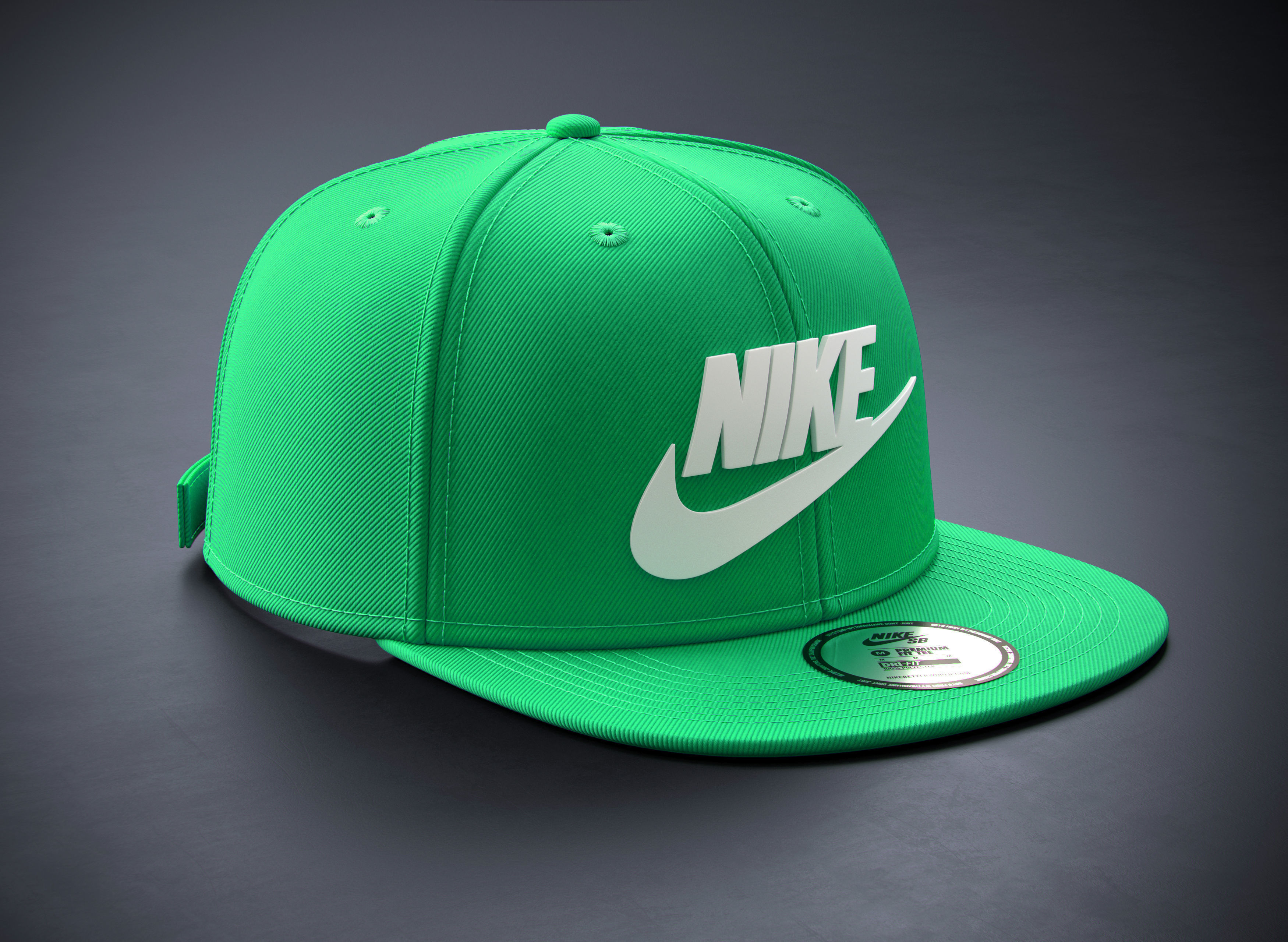 Snapback hat cap Green 3D model | CGTrader