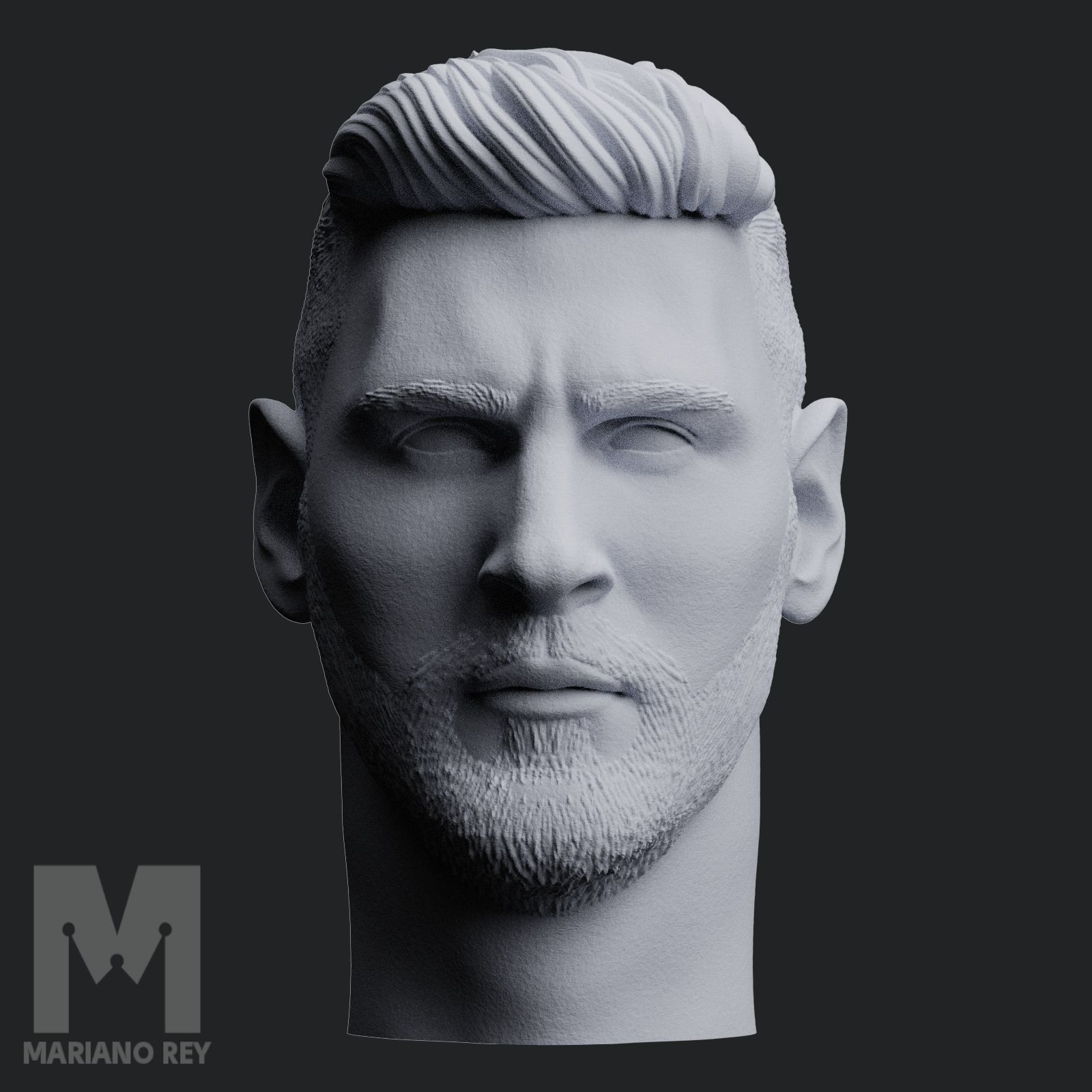 Lionel Messi World Champion Head 3D model 3D printable | CGTrader