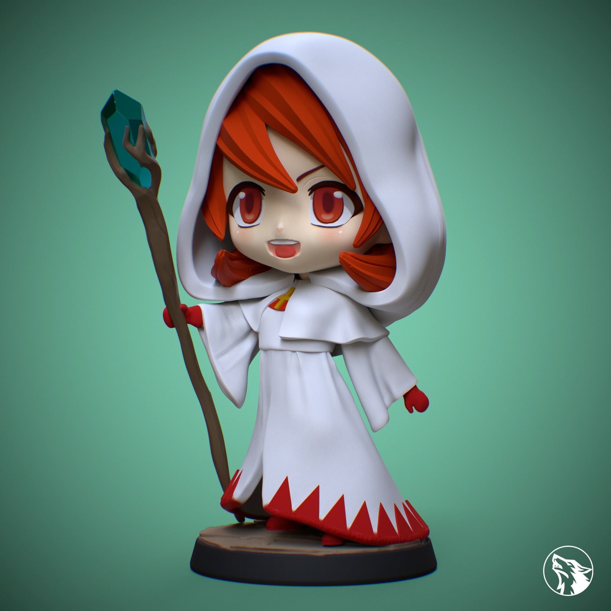 Chibi White Mage 3D model 3D printable | CGTrader