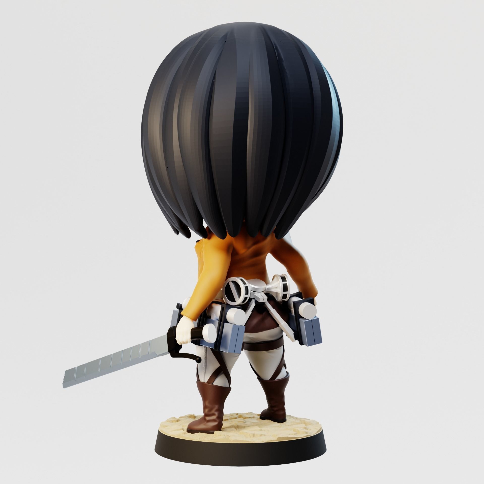 Chibi Mikasa 3D model 3D printable | CGTrader