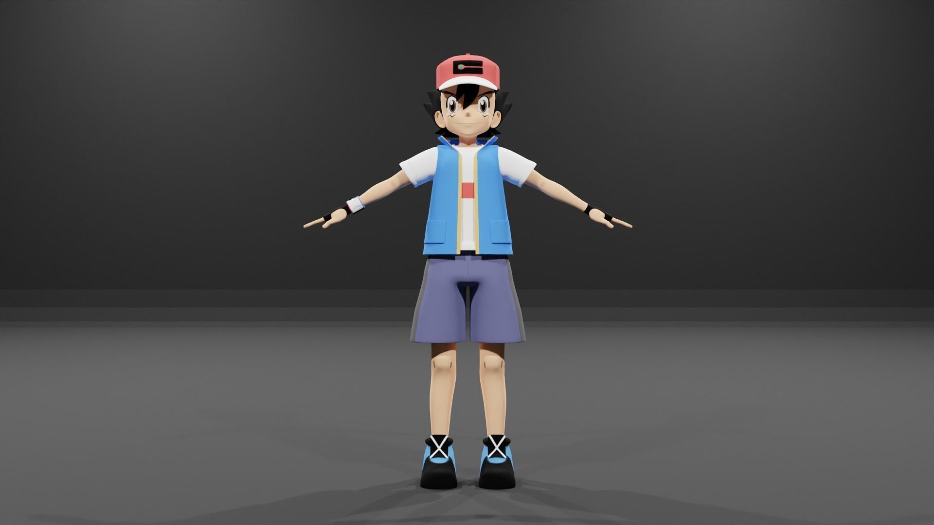 Ash Ketchum 3D 3D model animated rigged | CGTrader