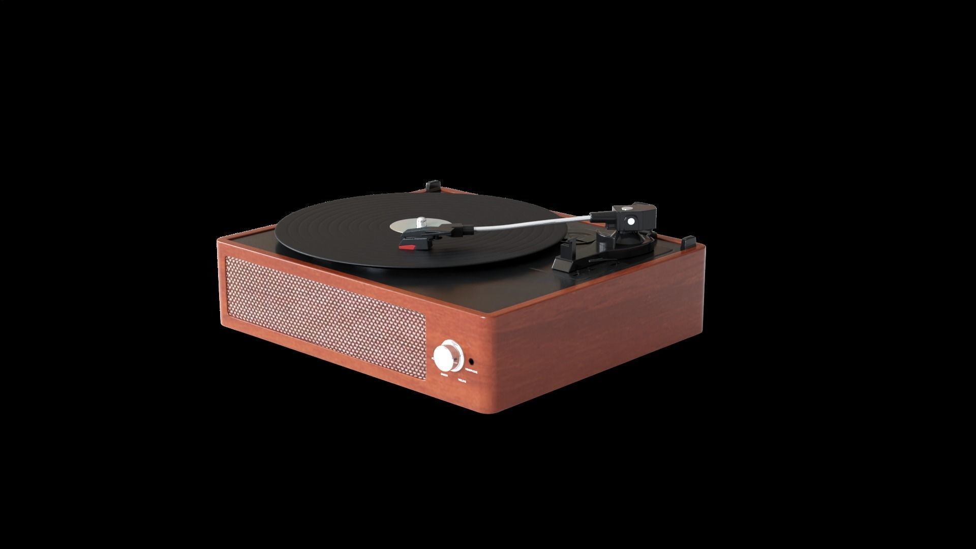 Vintage Style Record Player 3D model 3D model | CGTrader