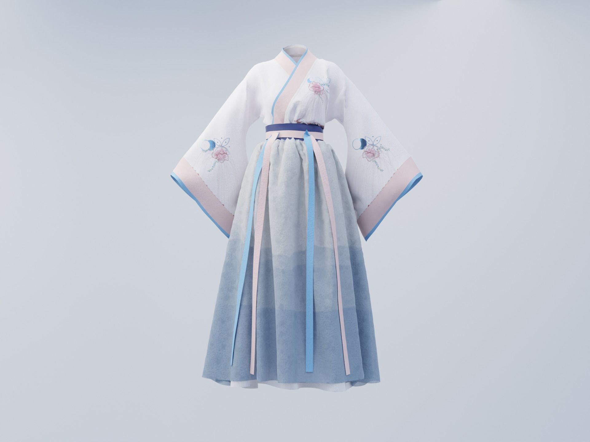 Hanfu Hanbok clothes 3D model 3D model | CGTrader