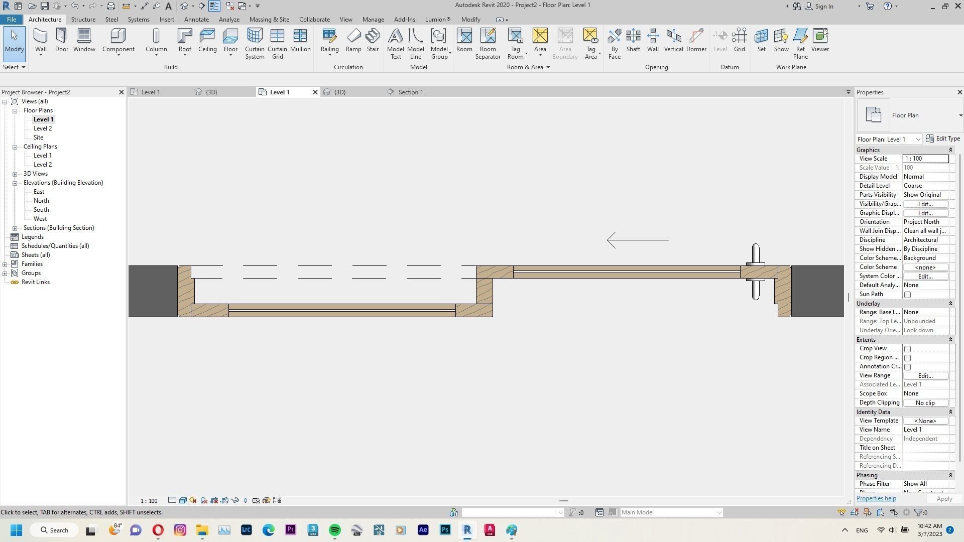 Door Modern Style 01 Parametric Family Revit 3D model | CGTrader