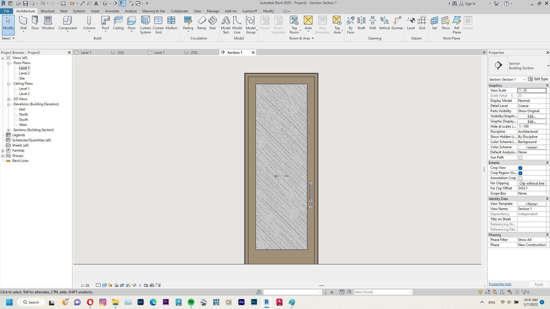 Door Modern Style 01 Parametric Family Revit 3D model | CGTrader