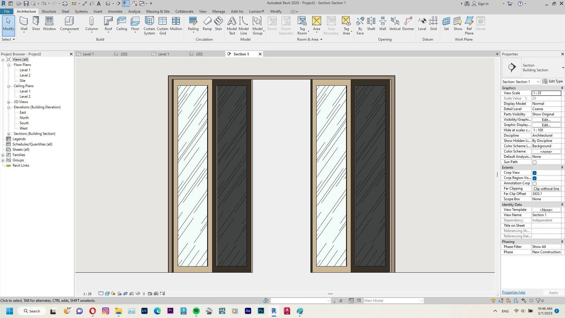 Door Modern Style 01 Parametric Family Revit 3D model | CGTrader